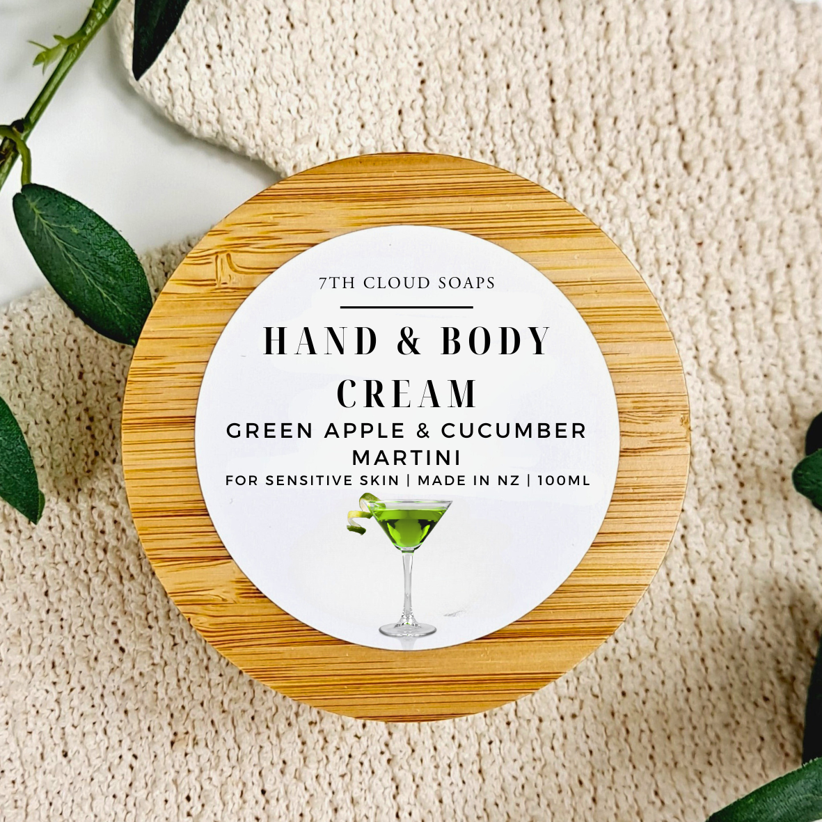 Green Apple & Cucumber Martini Hand & Body Cream | Made in New Zealand ...
